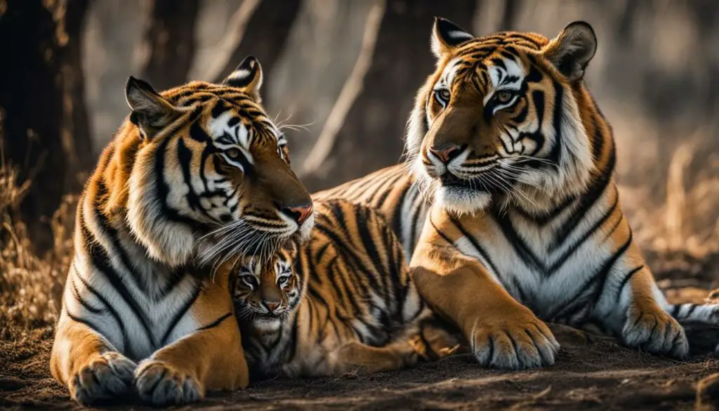 How do tigers mate, and what is their reproduction cycle?