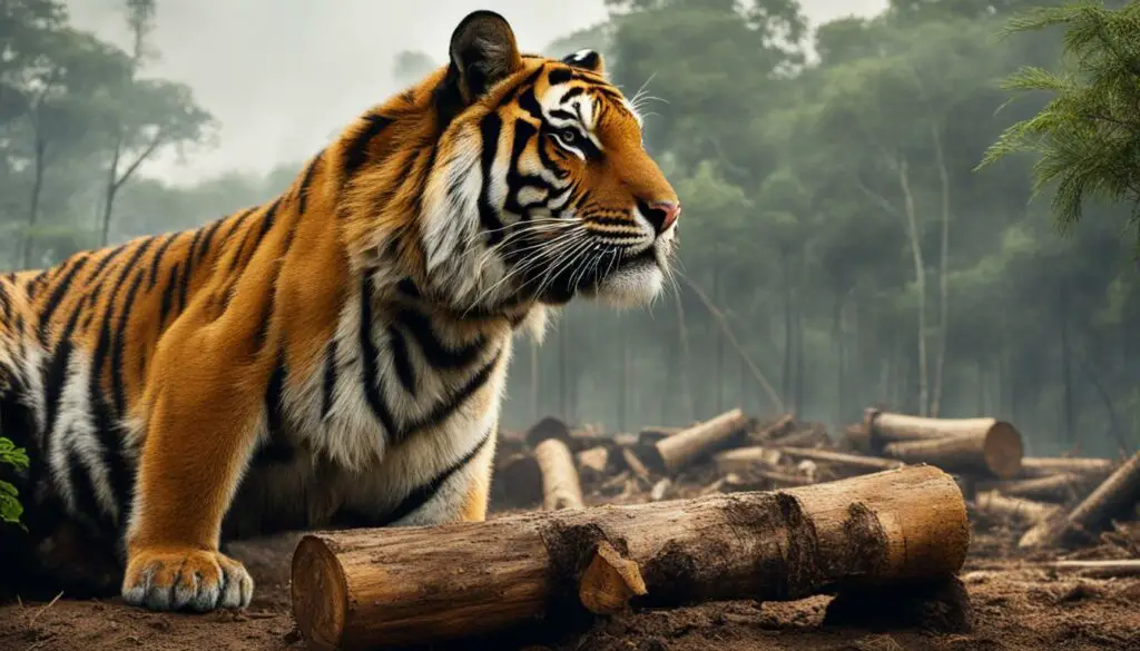 What are the primary threats facing wild tiger populations?