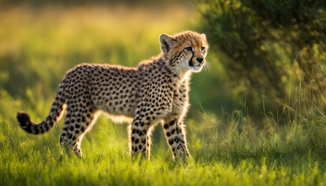 How do cheetah cubs grow and develop?