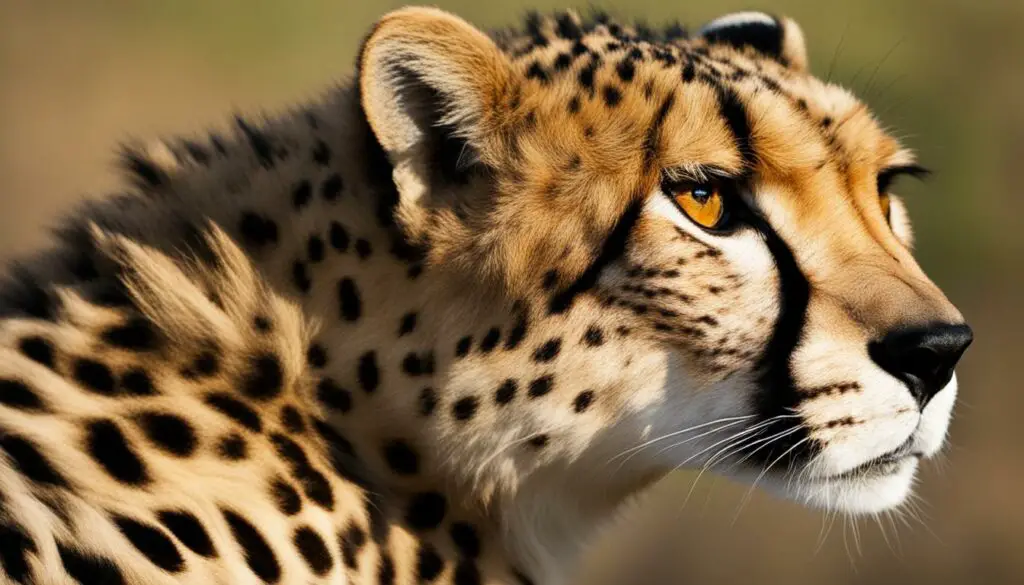 What is the role of the cheetah's fur and its coloration?