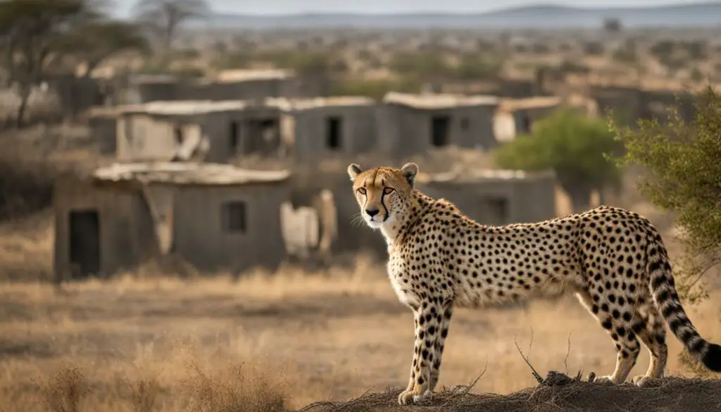 How do human-cheetah conflicts impact cheetah populations?