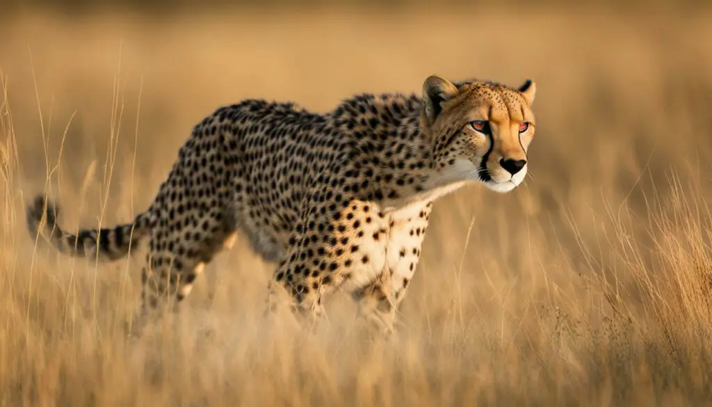 What are the tactics cheetahs use when hunting for prey?