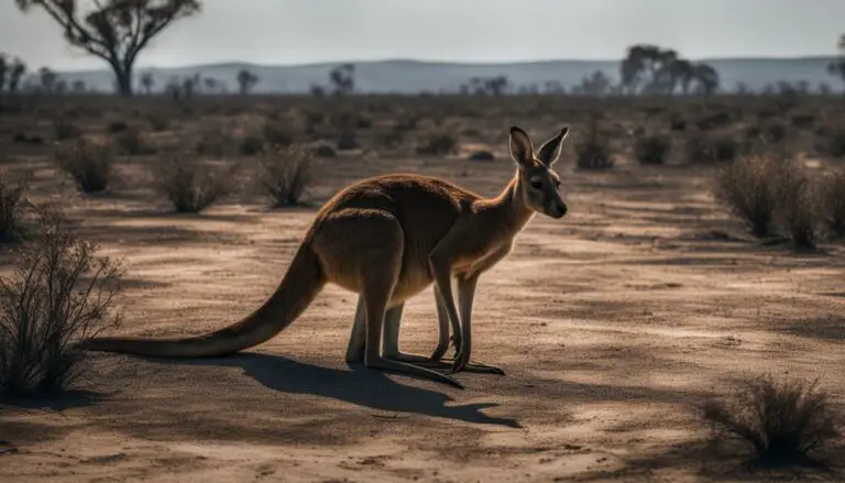 How are kangaroos affected by climate change in their habitats?
