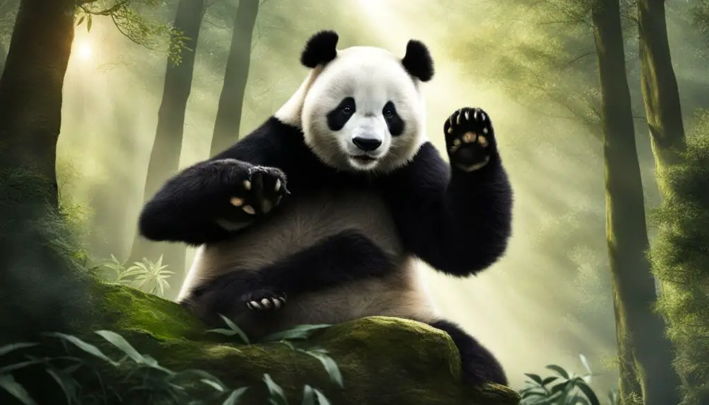 Why are giant pandas black and white in color?