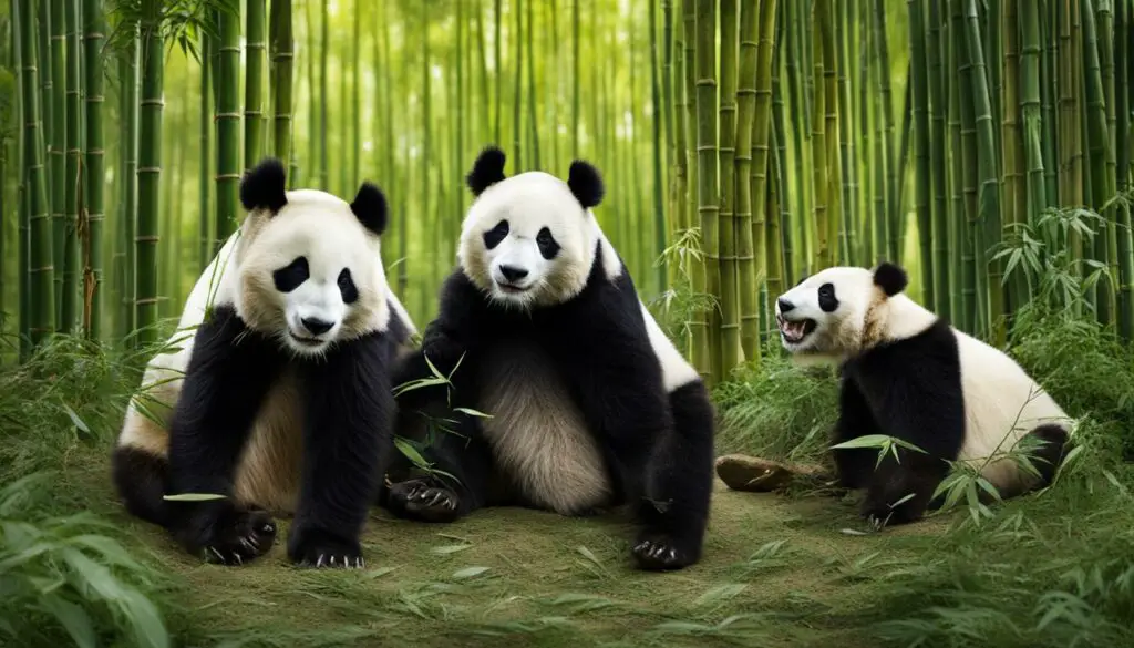 What is the role of captive breeding programs in panda conservation?