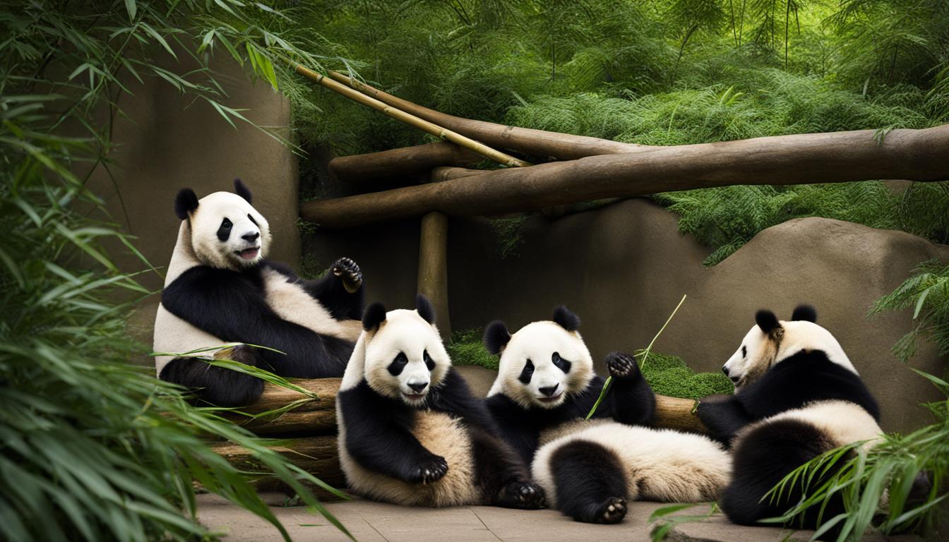 What are some interesting facts about giant pandas?