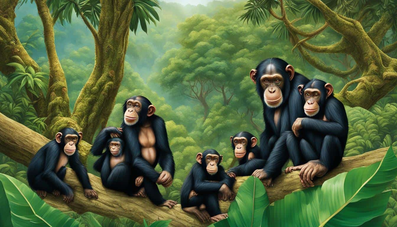 Where can chimpanzees be found in the wild?