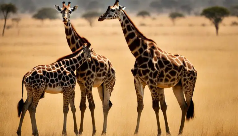 What is the social structure of giraffe herds and families?