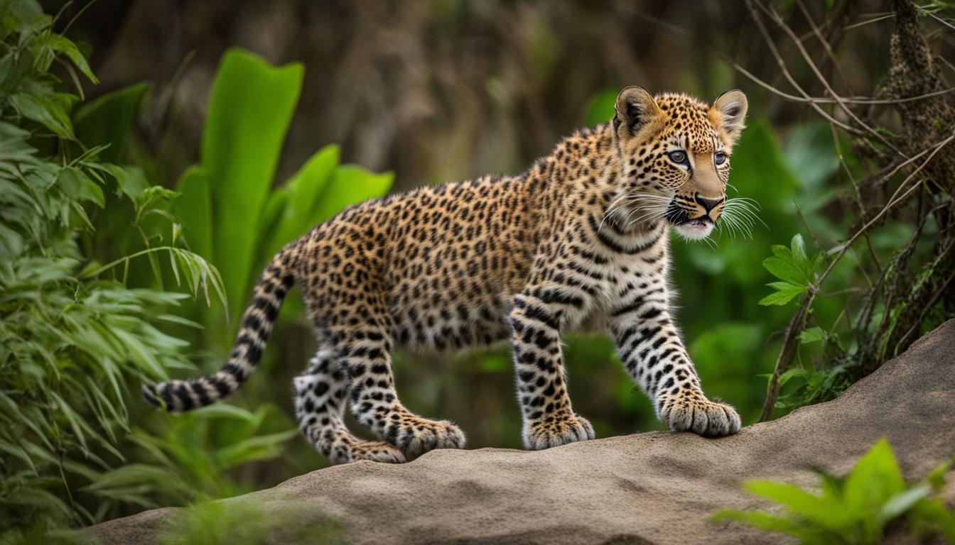 How do leopard cubs grow and develop?