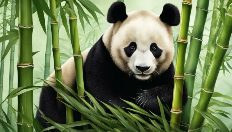 How much bamboo do giant pandas consume daily?