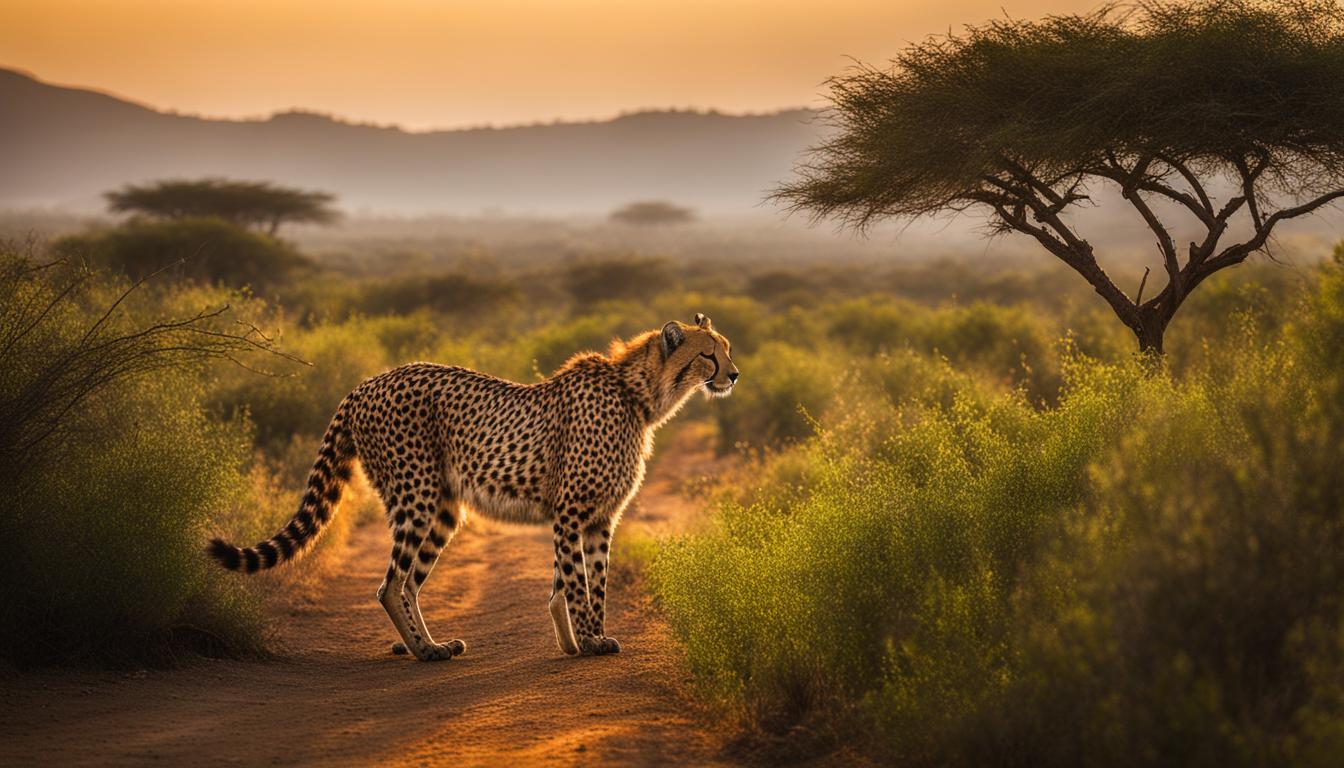 How do researchers track and study wild cheetah populations?
