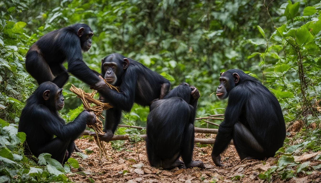 Do chimpanzees use tools, and if so, how and why?