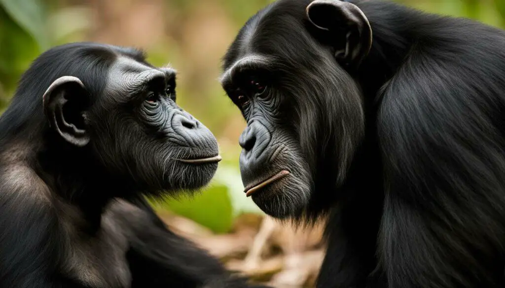 How do chimpanzees reproduce, and what is their reproduction cycle?