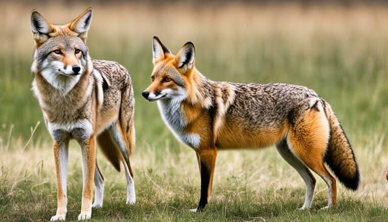 What are the differences between a coyote and a fox?
