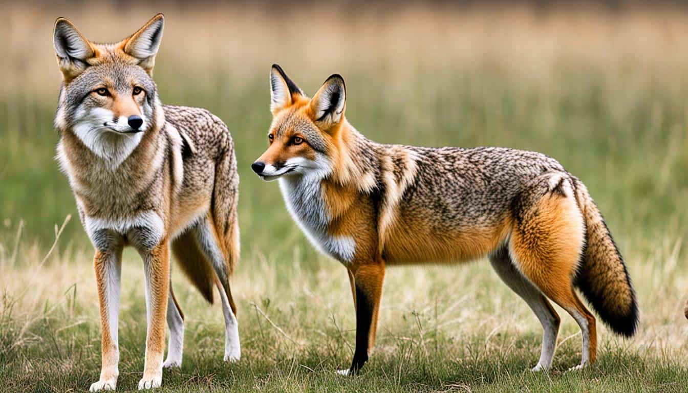 What are the differences between a coyote and a fox?