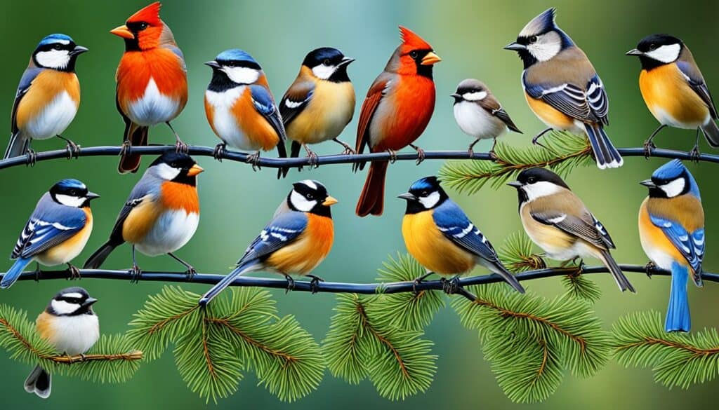 How do you identify different types of songbirds in the USA?