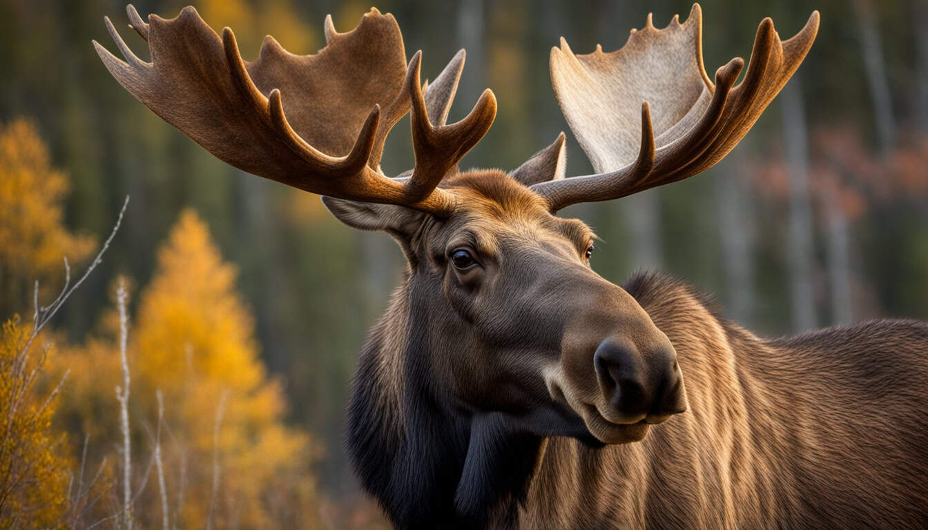 How can you tell the difference between a moose and an elk?