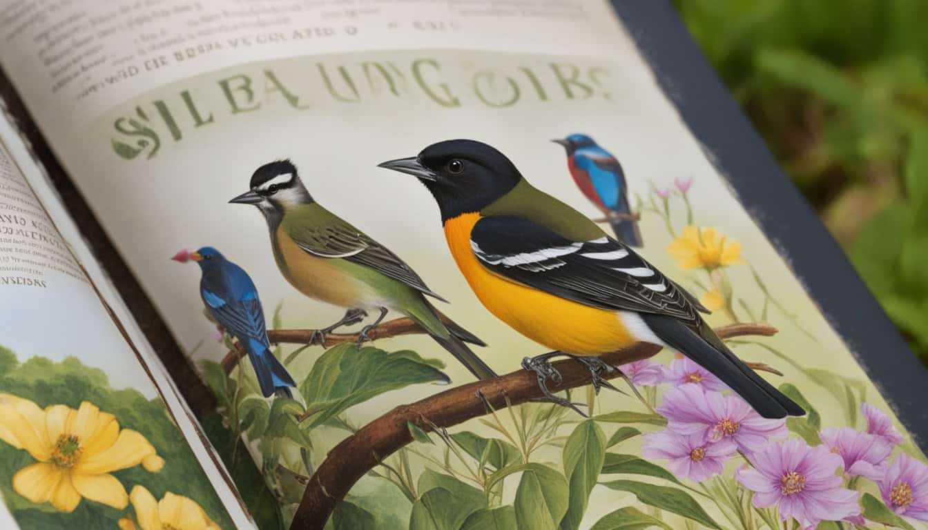 How do you identify different types of songbirds in the USA?