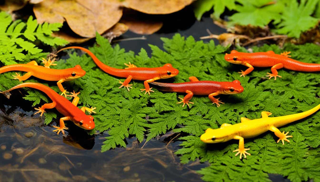 How do you identify different species of newts in the USA?