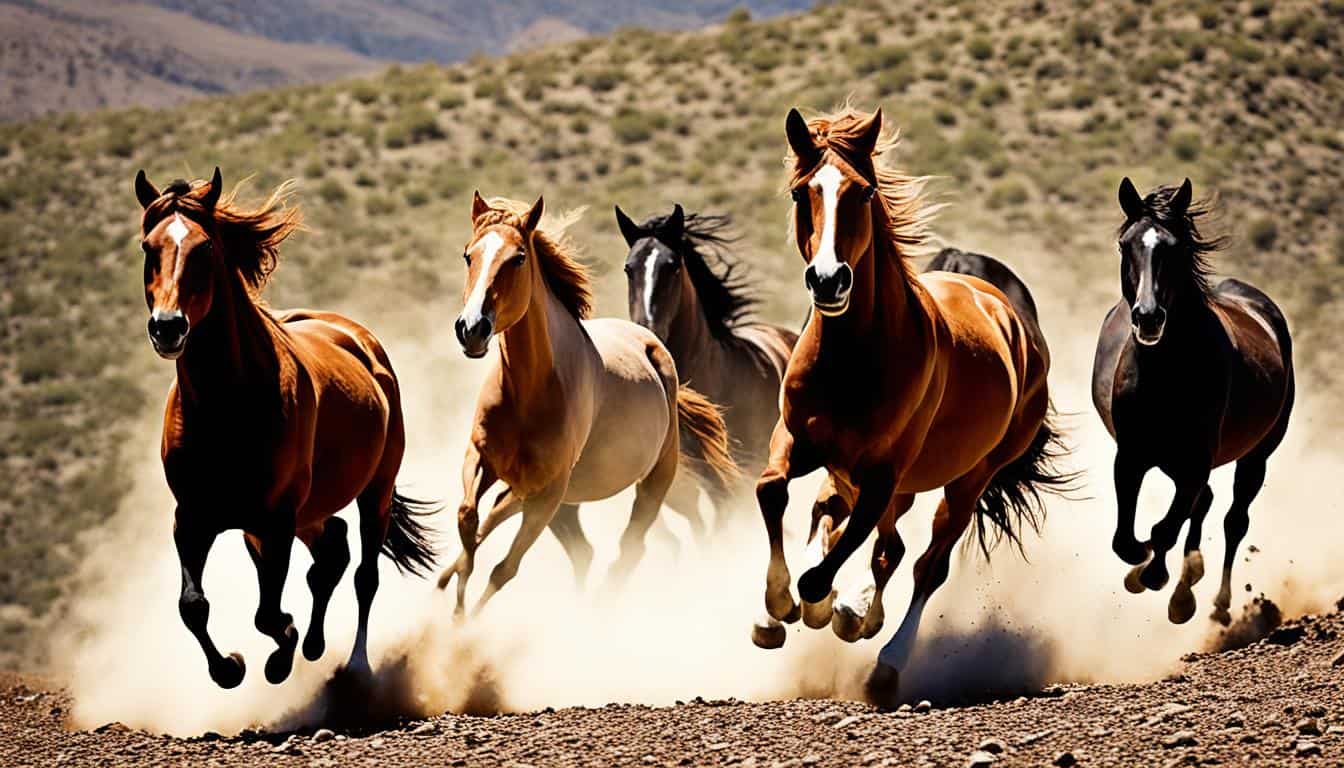 Where can you find wild horses in the USA?