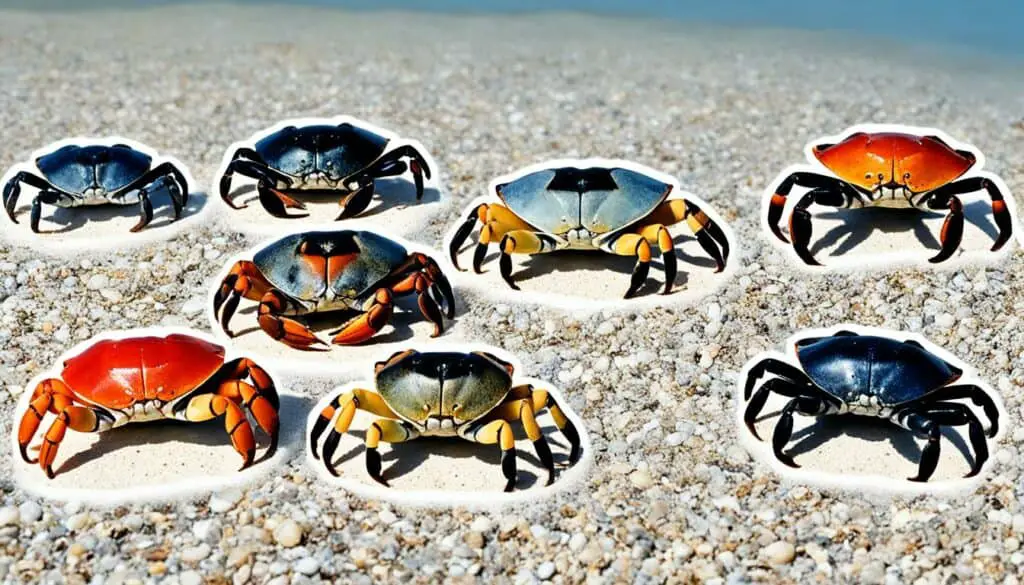 How do you identify different species of crabs in the USA?