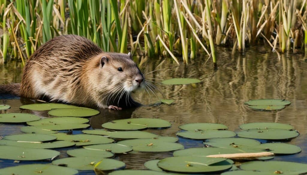 What types of habitats do muskrats prefer?