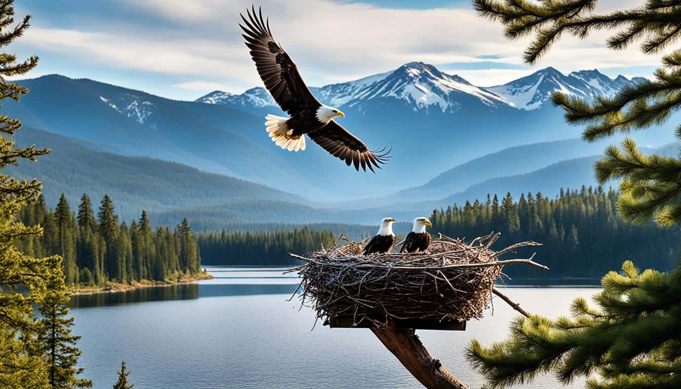 Where can you find bald eagles nesting in the USA?
