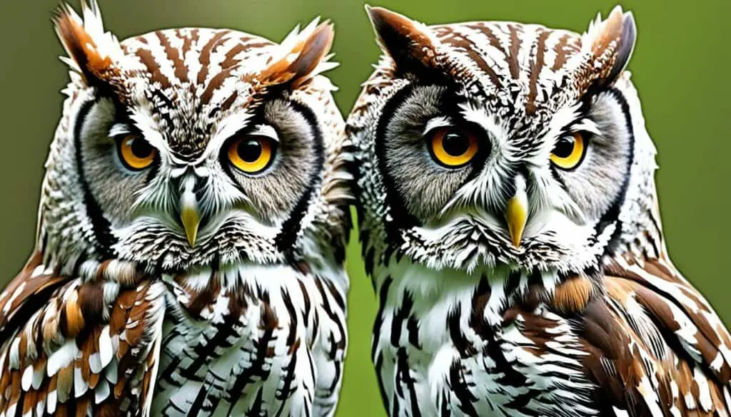 How do you distinguish between different types of owls in the USA?