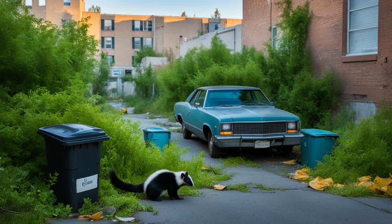 What types of habitats do skunks prefer?