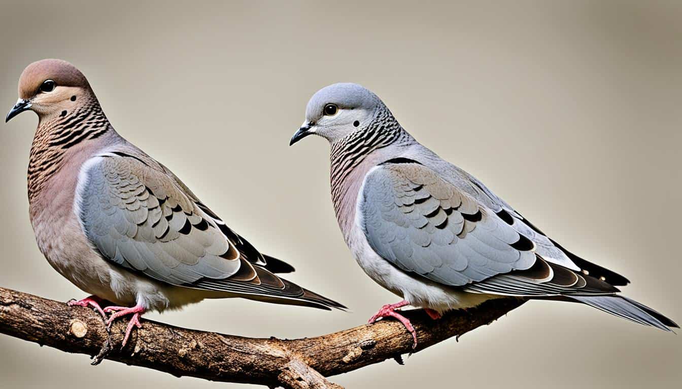 How do you identify different species of doves in the USA?