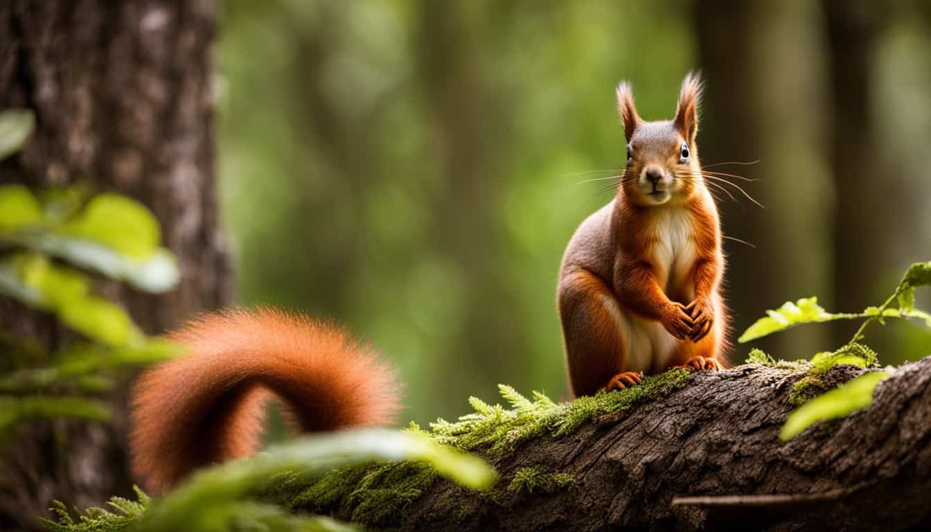 What is the range of the American red squirrel?