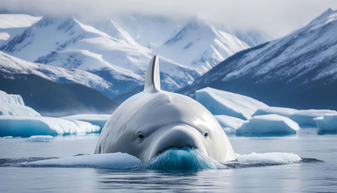 How do beluga whales adapt to cold environments?