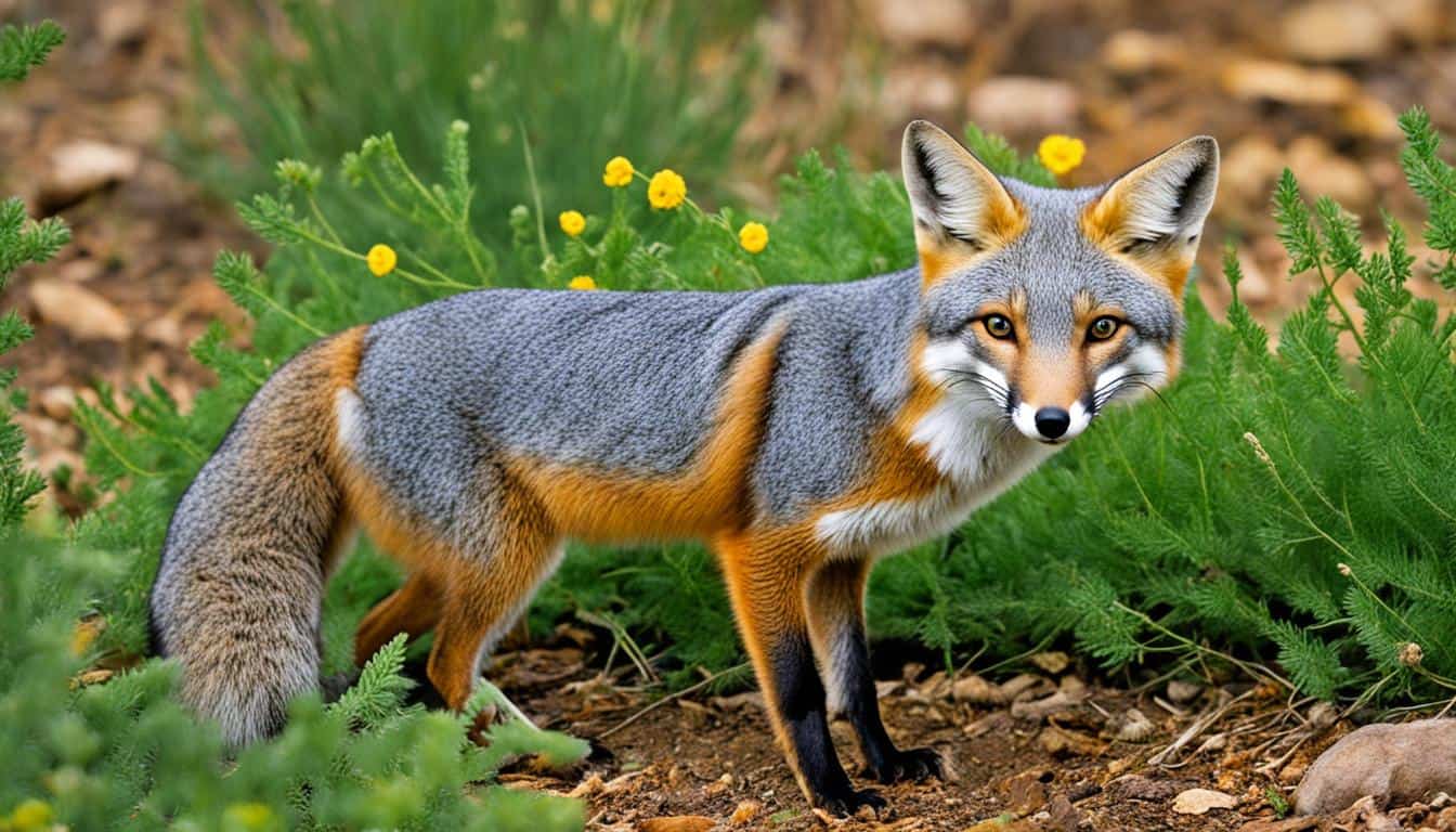What is the diet of a gray fox?