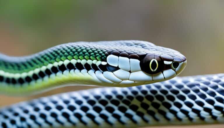 How do you distinguish between a garter snake and a ribbon snake?