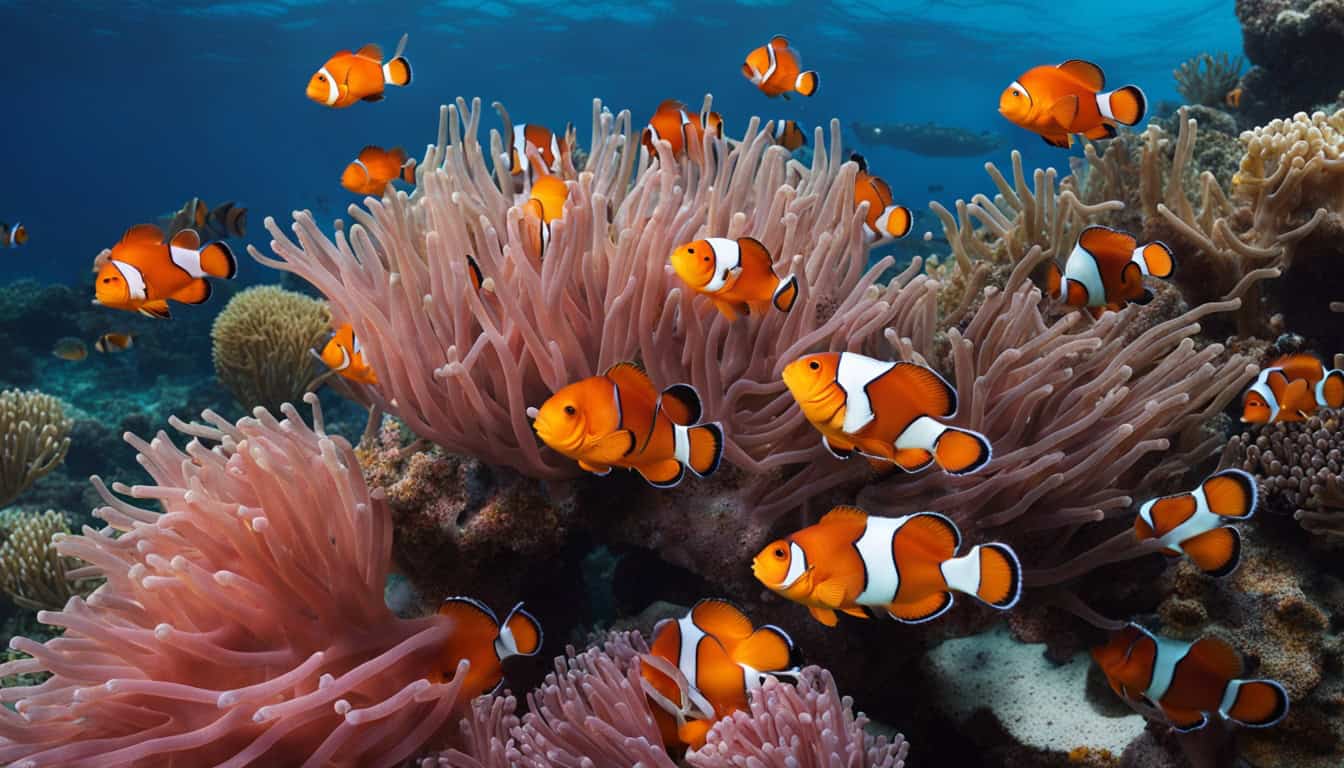 How do clownfish interact with other fish?