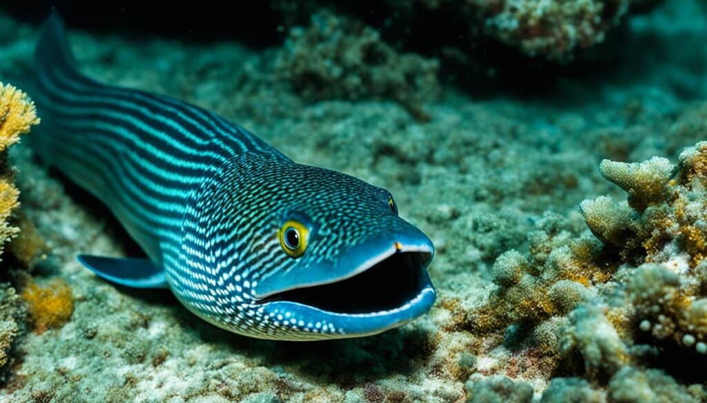 How do moray eels hunt for food?