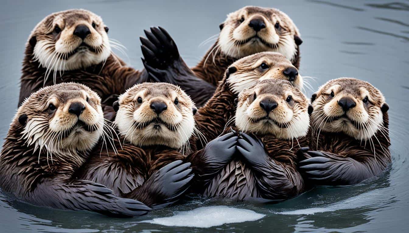 How do sea otters keep warm in cold water?
