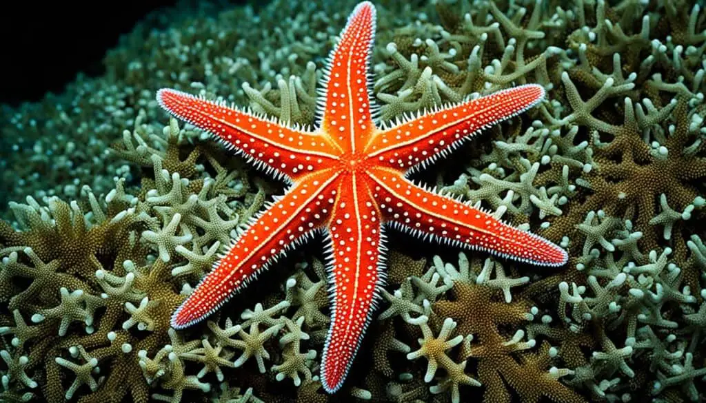 How do starfish protect themselves from predators?