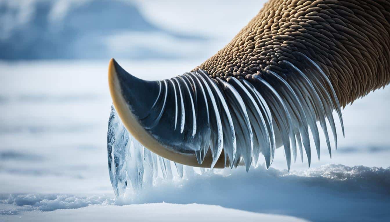 How do walruses use their tusks?