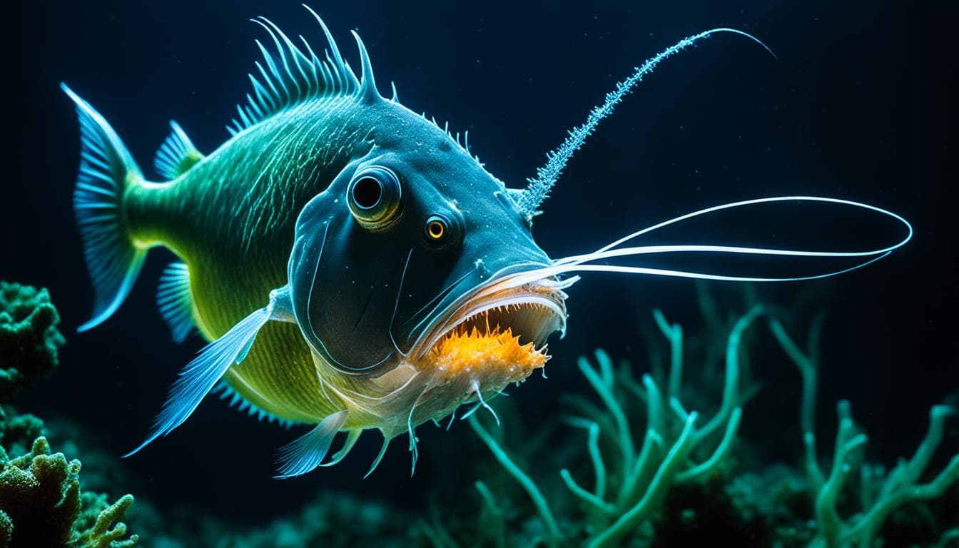 How do anglerfish hunt?