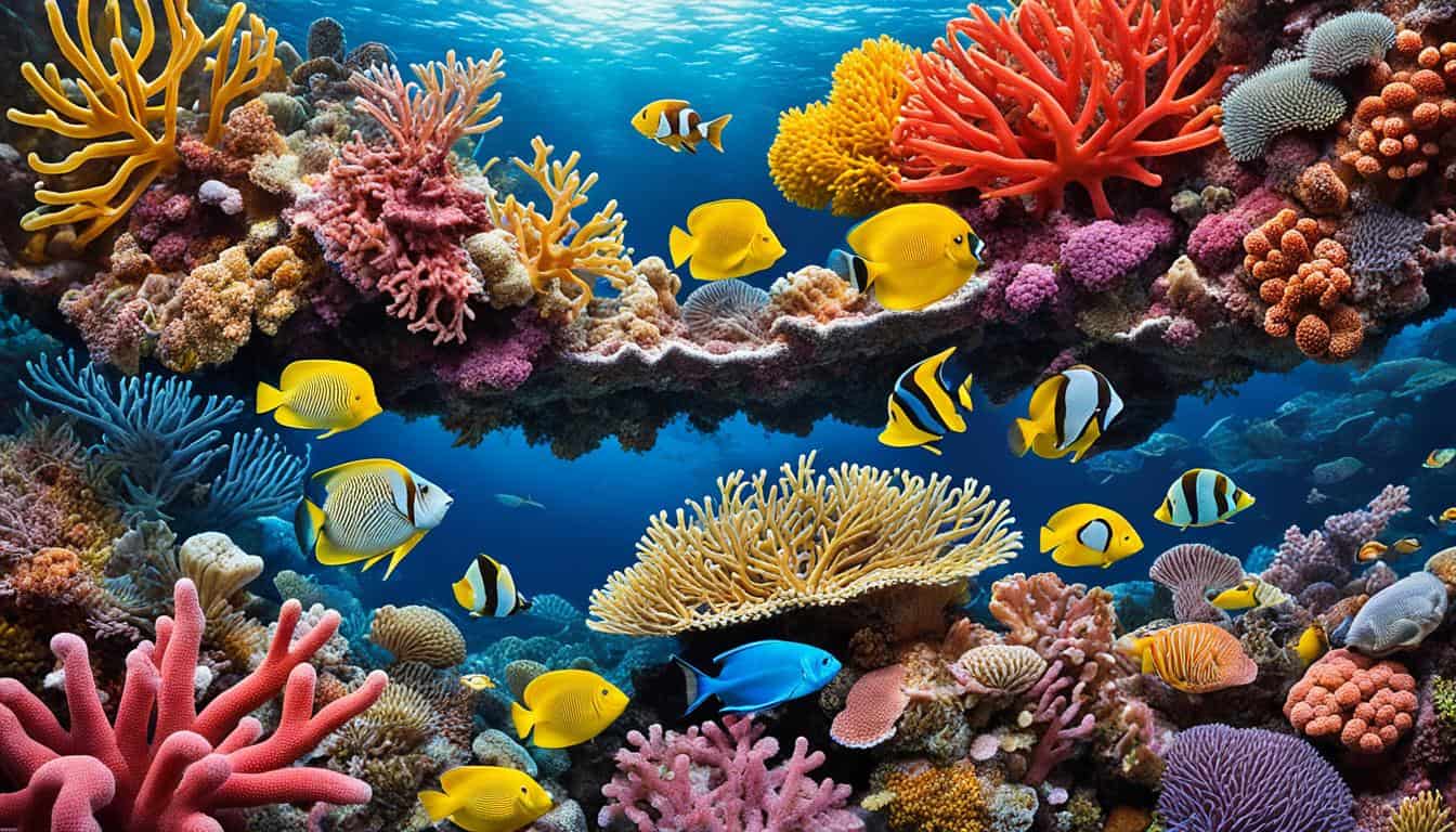 How do corals interact with other marine life?