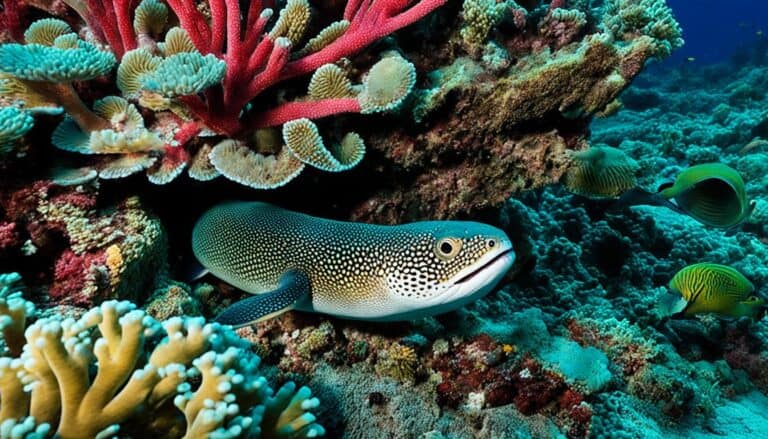 How do moray eels interact with other marine life?