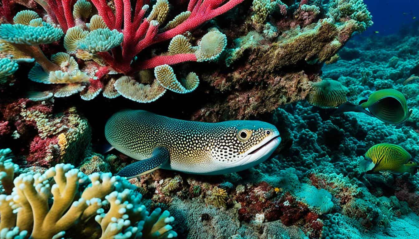 How do moray eels interact with other marine life?