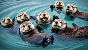 Why do sea otters hold hands?