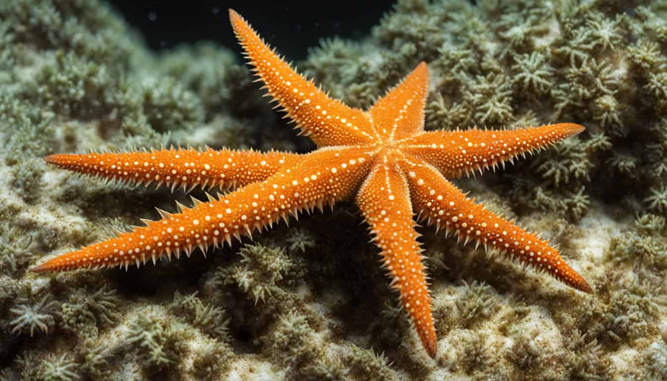 How do starfish protect themselves from predators?