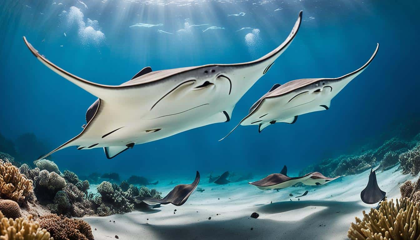 How do stingrays interact with other marine life?