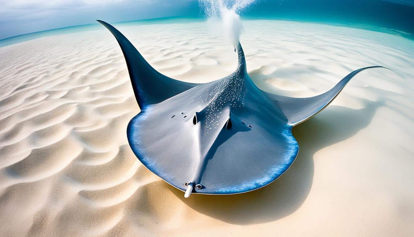 How do stingrays hunt for food?